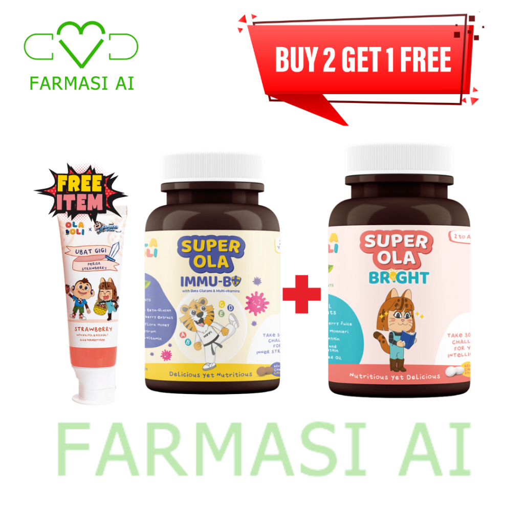 Ola & Oli Super Ola (Immu-B / Bright) 60's Chewable Tabs (Expiry Date ...