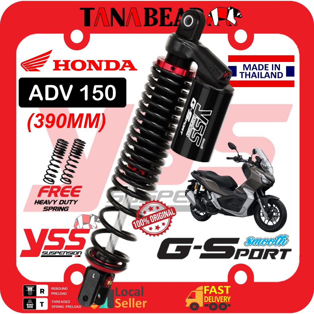 YSS ADV150 (390MM) GSport [Free Heavy Duty Spring] adjustable absorber ...