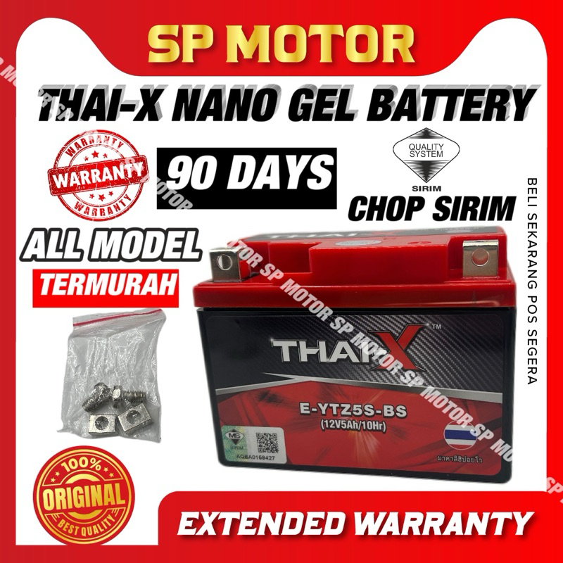 (365WARRANTY) THAI-X Motorcycle Battery Bateri Y15 LC135 SRL EGO Y125 ...