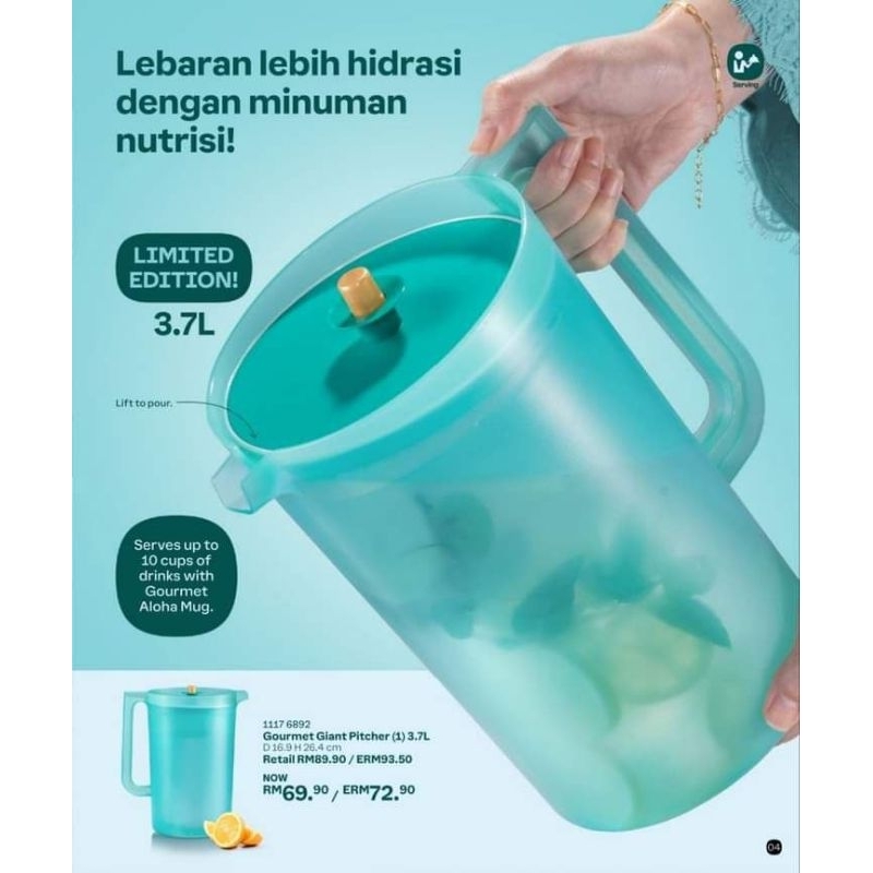 Tupperware Gourmet Giant Pitcher (1) 3.7L | Shopee Malaysia