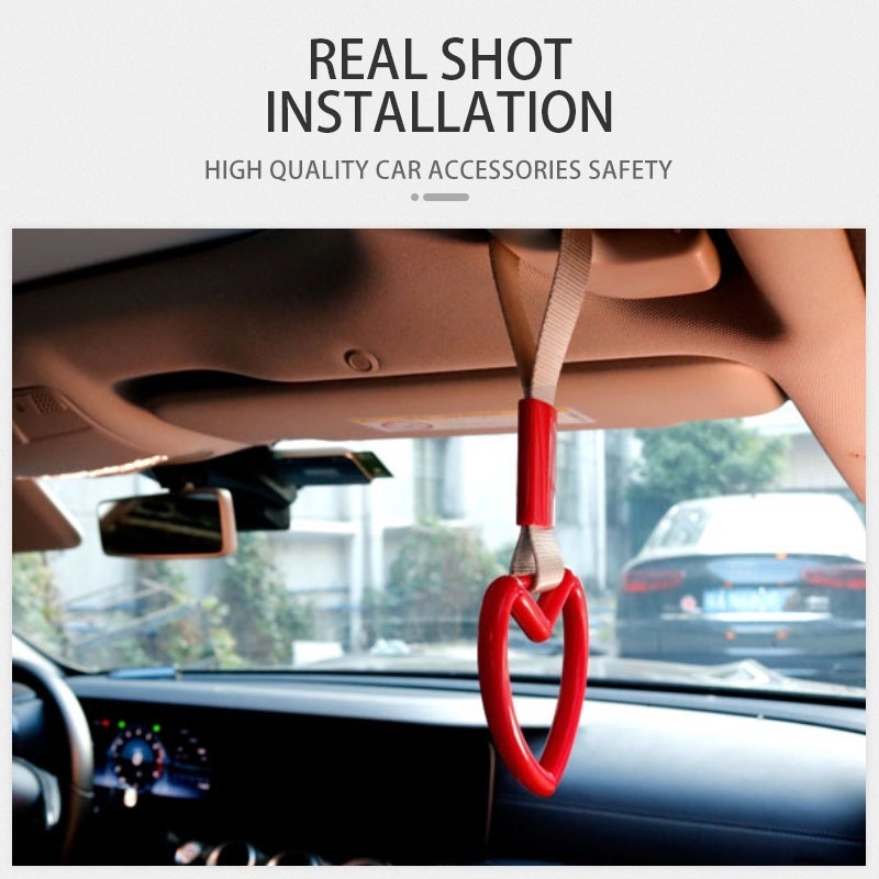 Car Towing Hand Pull Ring Heart Shaped Plastic Car Static Belt Bumper ...