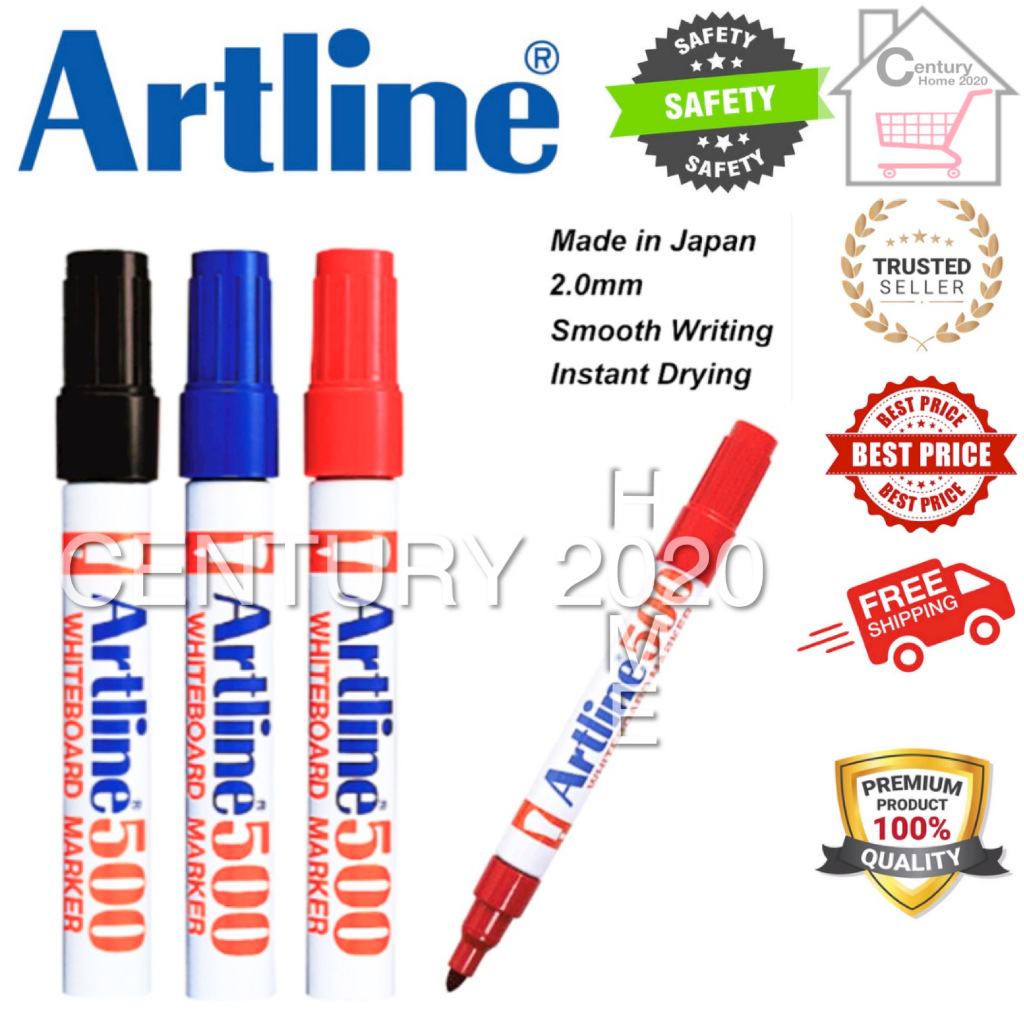 ARTLINE 500 White Board Marker Pen Whiteboard Marker 2.0mm | Shopee ...