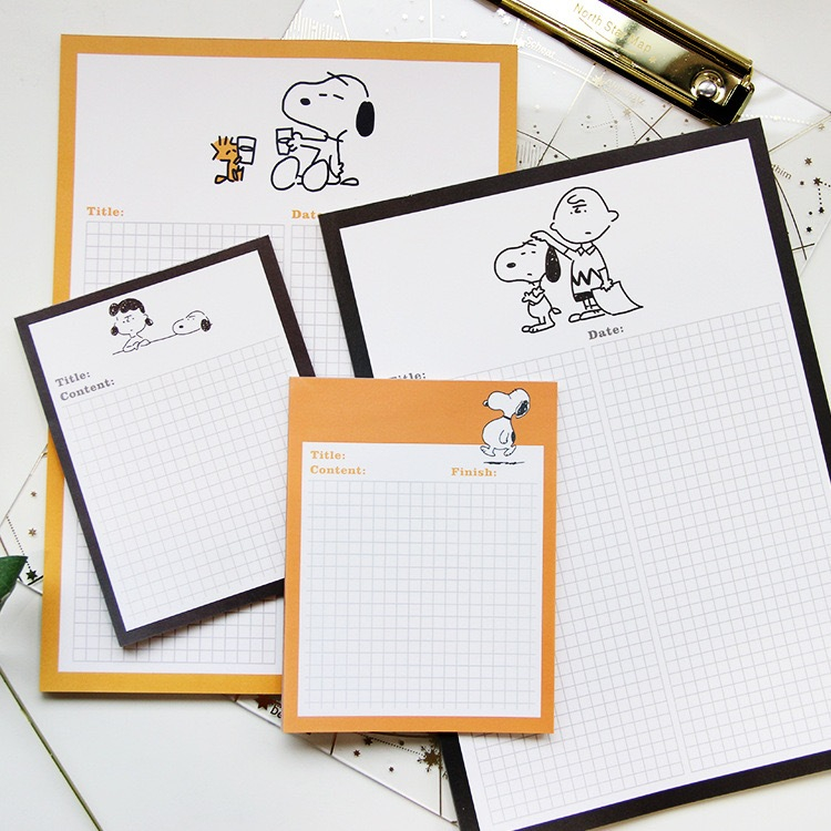 [Buy 1 mix Free 1] B5 Snoopy Memo Pad Note Pad Paper Book Diary Journal ...