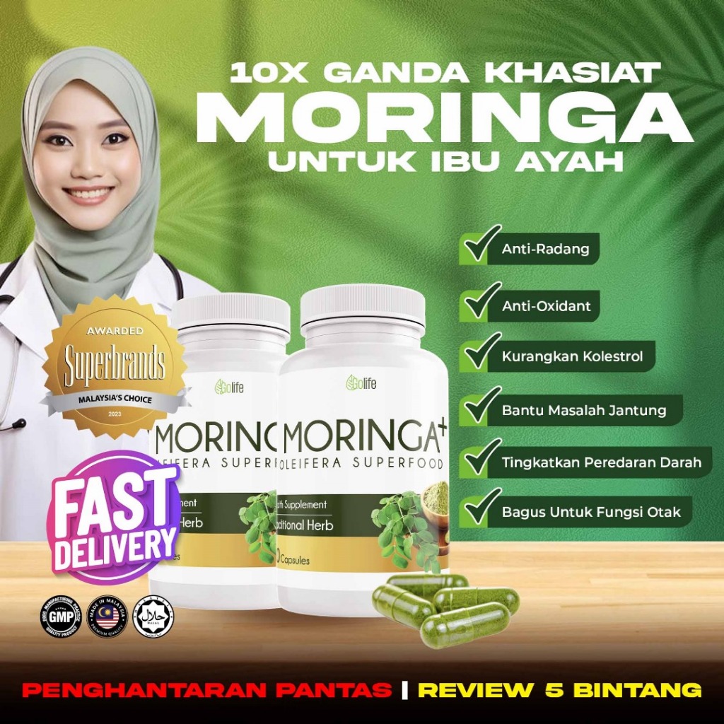 [GO LIFE] 2x MORINGA + PEGAGA CAPSULE EXTRACT| 100% Original HQ POS ...