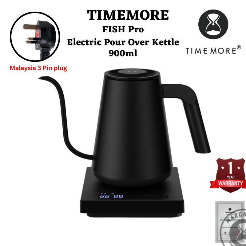 New Version TIMEMORE FISH Pro Electric Pour Over Kettle Black | 900ml ...