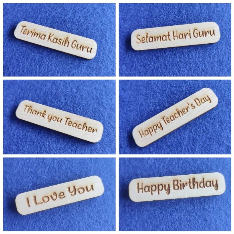 [No Custom] Hadiah Guru Tanda Sign Mini Ukiran Kayu Hiasan Gift Hadiah ...