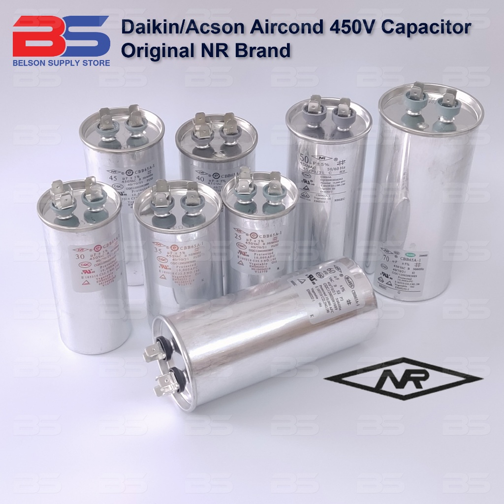 Air Conditioner Capacitor 25uF 30uF 35uF 40uF 45uF 50uF 60uF 70uF 450V ...