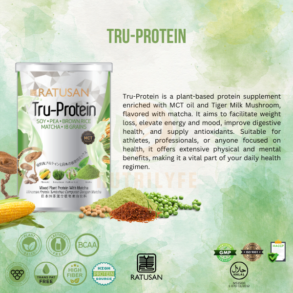 RATUSAN TRU-PROTEIN 450g | HALAL CERTIFIED | PLANT BASED PROTEIN ...