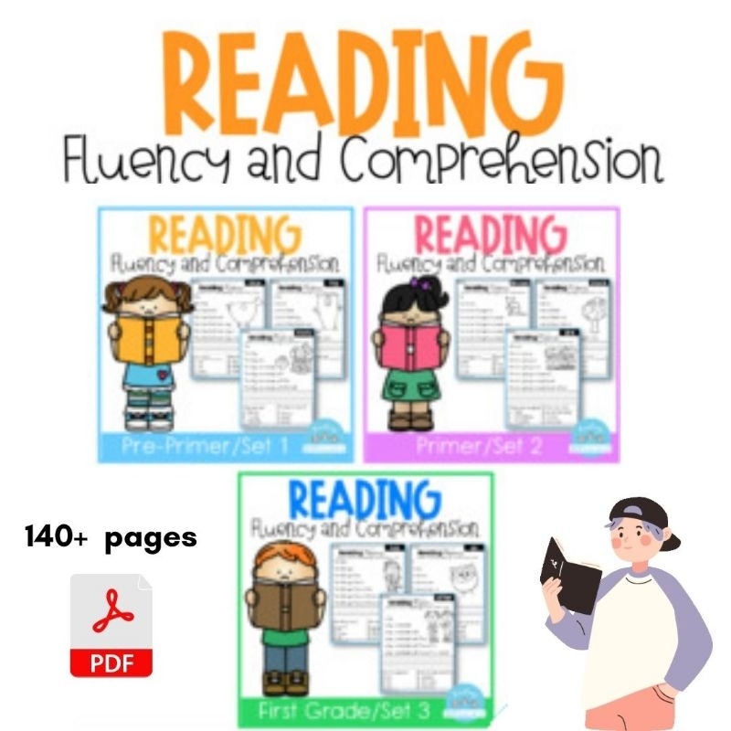 E89 PDF Reading fluency and comprehension Kindergarten English worksheet | Shopee Malaysia