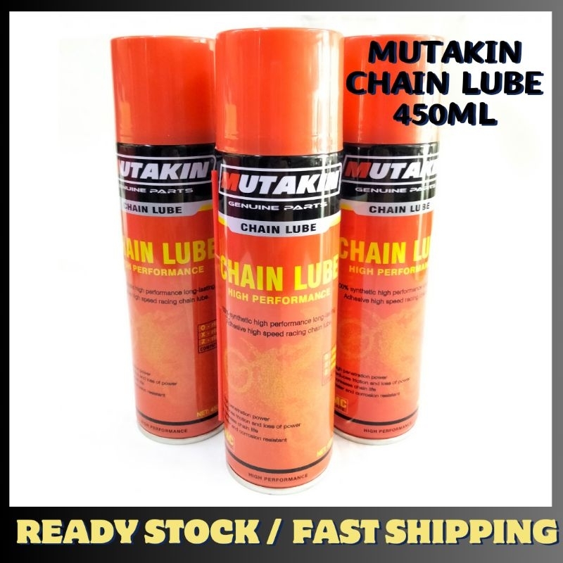 MUTAKIN CHAIN LUBE SPRAY RANTAI (450ML) 100% SYNTHETIC HIGH PERFORMANCE ...