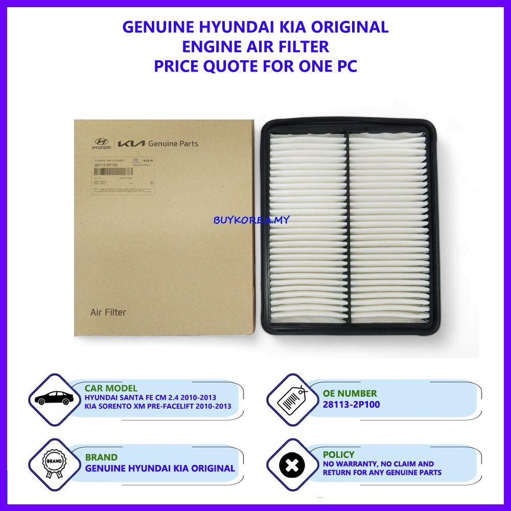 Kia Sorento XM Pre-Facelift 2010-2013 / Hyundai Santa FE CM 2.4 2010-13 ...