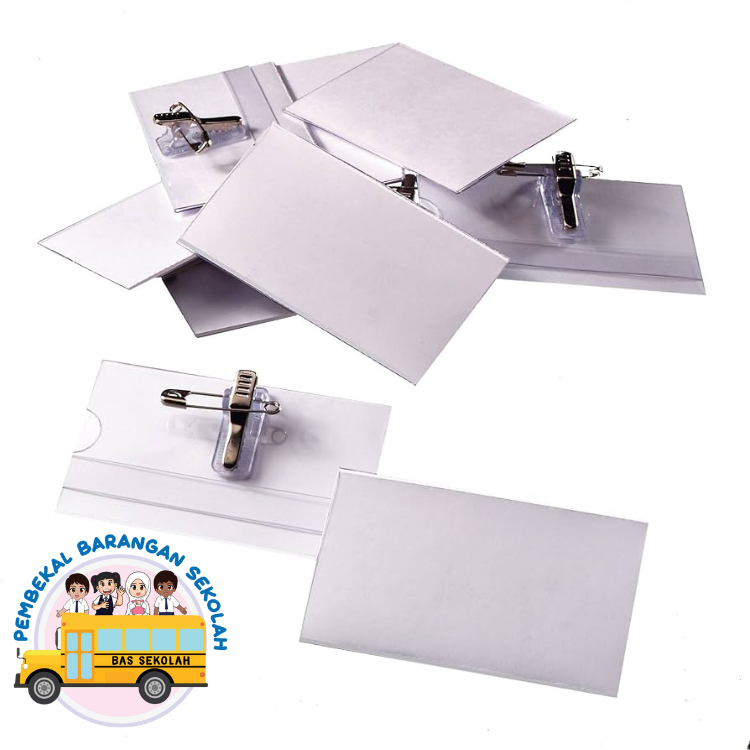 ID Holder Name Badge Batch Tag with Lobster Claw + Safety Pin Labelling ...