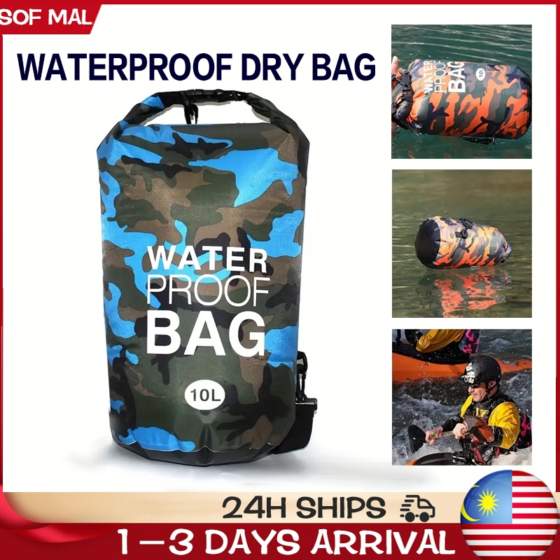 10L/20L Dry Bag Ocean Pack Waterproof Bag Strap Fishing Outdoor Backpack Swim Bag Air Waterproof ...