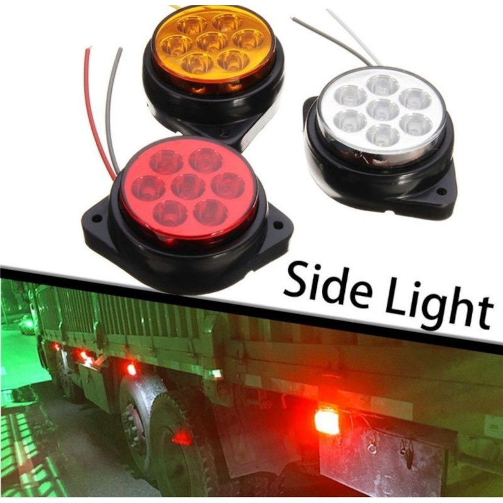 1pcs 24V Side Marker Signal Light LED Side Lamp Sisi Lampu Body Tepi ...