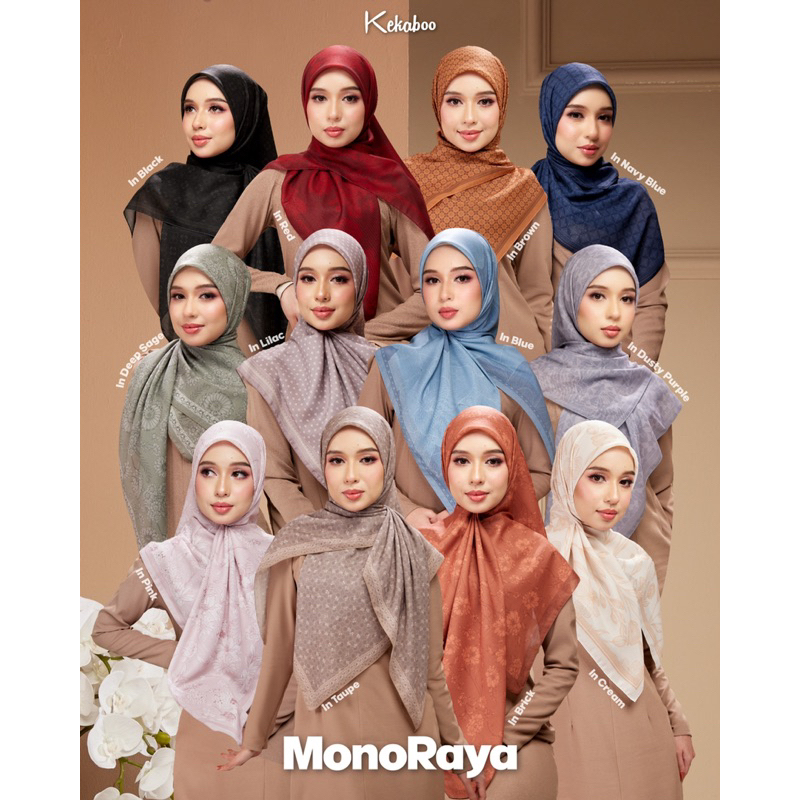 New Release Tudung Raya 2024 Kekaboo Mono Raya Premium Cotton Voile ...
