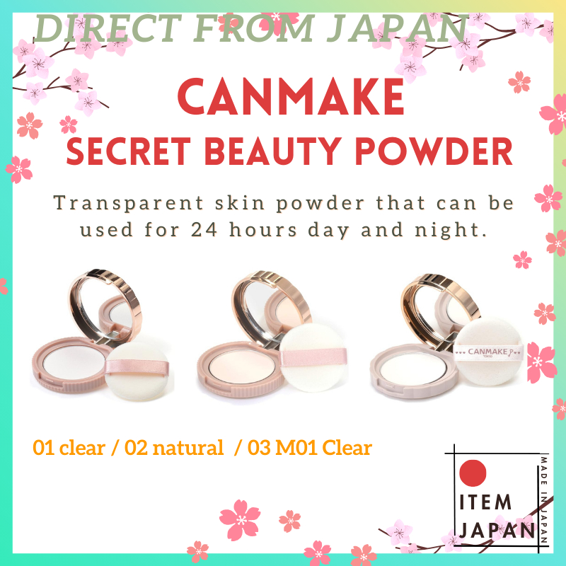 CANMAKE Tokyo Secret Beauty Face Powder 4.5g (01Clear/02Natural/M01Medicated Clear) | Shopee ...