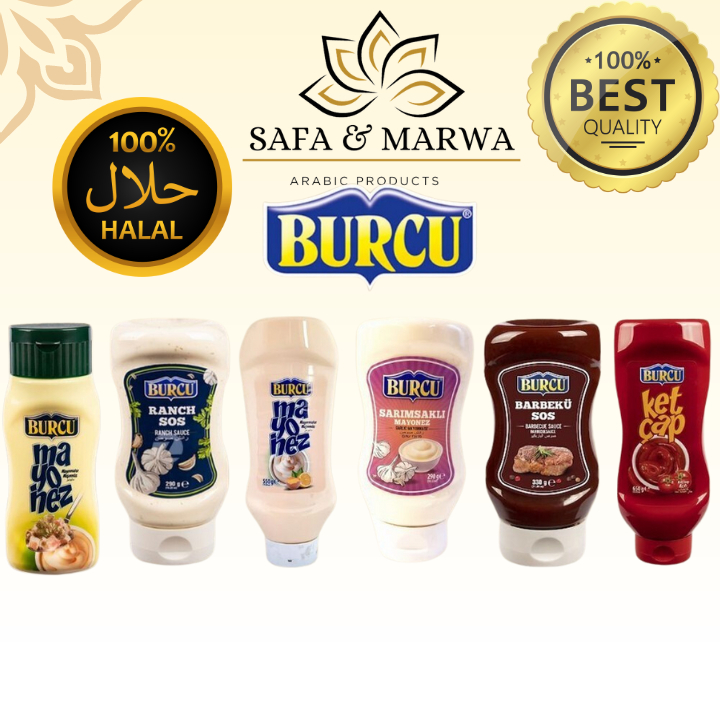 Burcu Garlic Mayonnaise/ Mayonnaise/ Ranch Sauce/ BBQ Sauce/ Ketchup ...