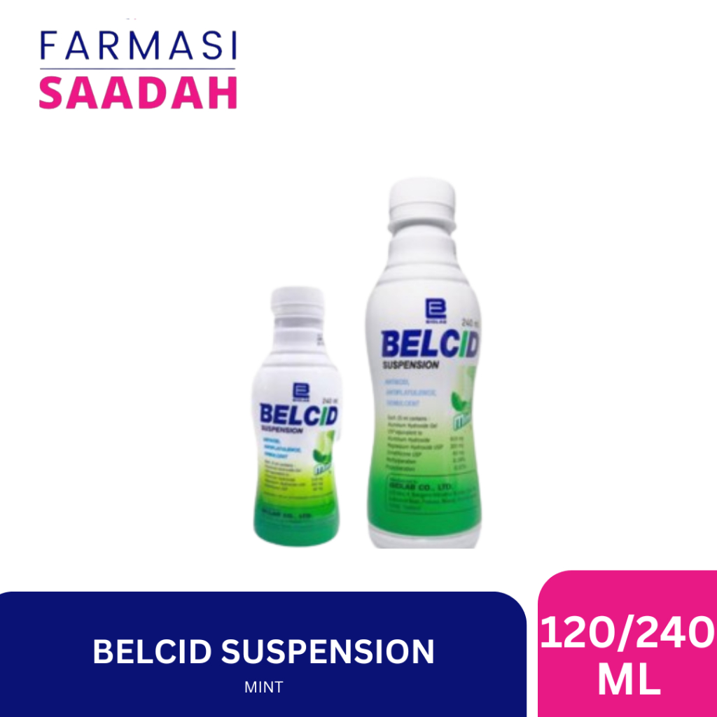 Belcid Suspension 120/240ml - Antacid, Antiflatulence, Demulcent ...
