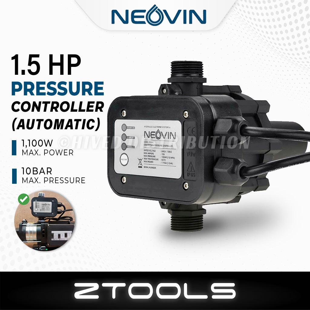 SHIMGE 1.5HP Automatic Pressure Controller | NEOVIN P86H1 Water Booster ...