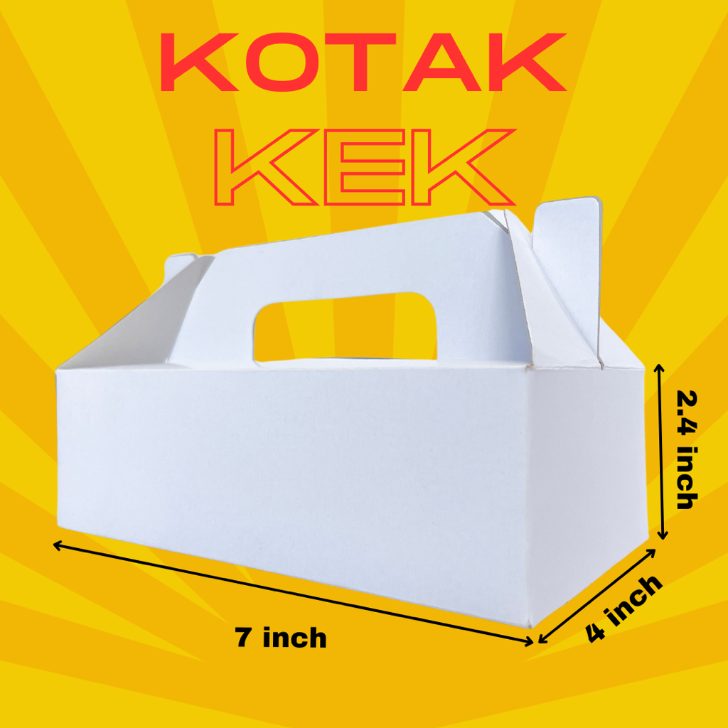 (Direct Factory) Kotak With Handle / Snap Open / Cake Box / Tart Box ...