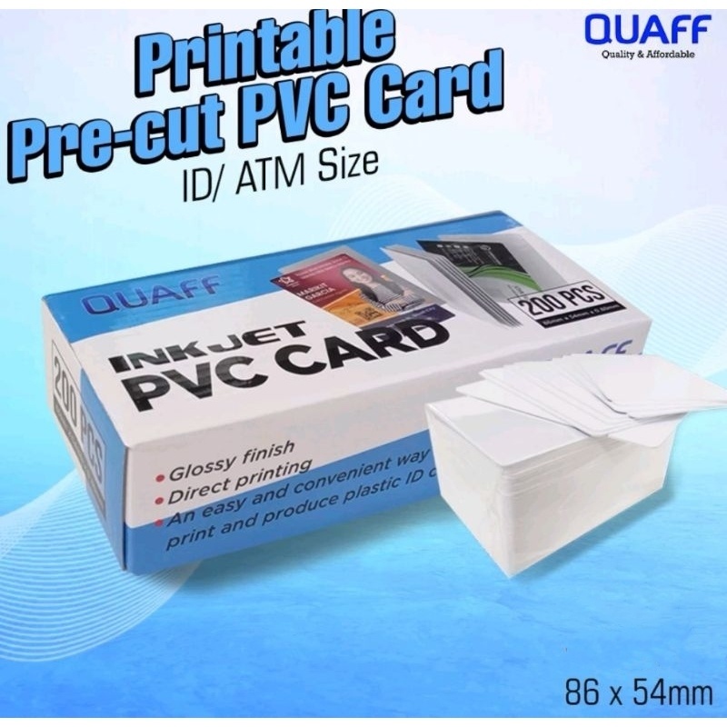 Blank Inkjet PVC ID Card- 1pc | Coated Inkjet Double Side Print PVC ...