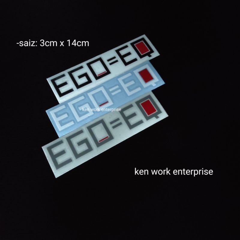 sticker ego eq #0163 car sticker accessories | Shopee Malaysia