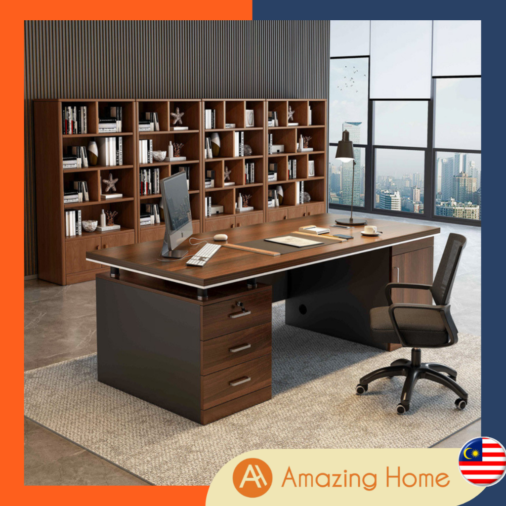 AmazingHome 180cm / 160cm Super Wide Boss Table President Table ...