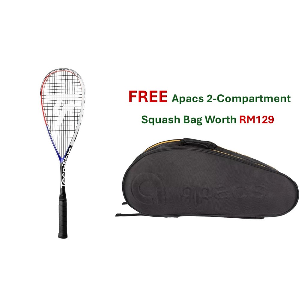 Tecnifibre Carboflex Airshaft 125 Squash Racket FREE Apacs Big Squash Bag | Shopee Malaysia