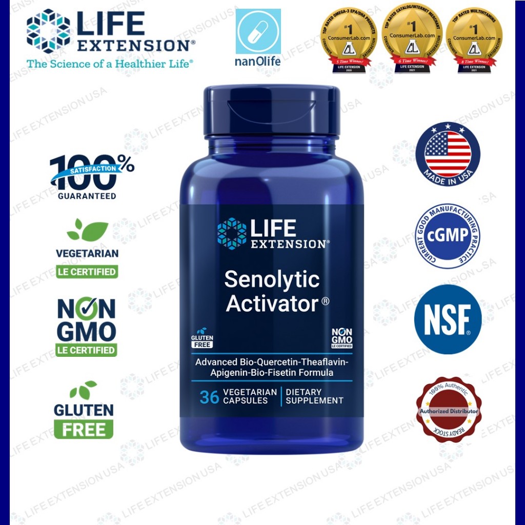 [Life Extension] Senolytic Activator, 36 caps, EXP:04/26, Rejuvenate youthful, healthy cellular ...