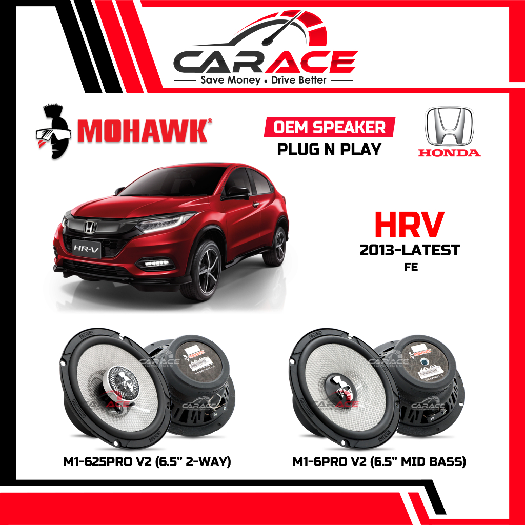 MOHAWK Speaker HRV Plug and Play Speaker PNP Front Rear Door 6 inch ...