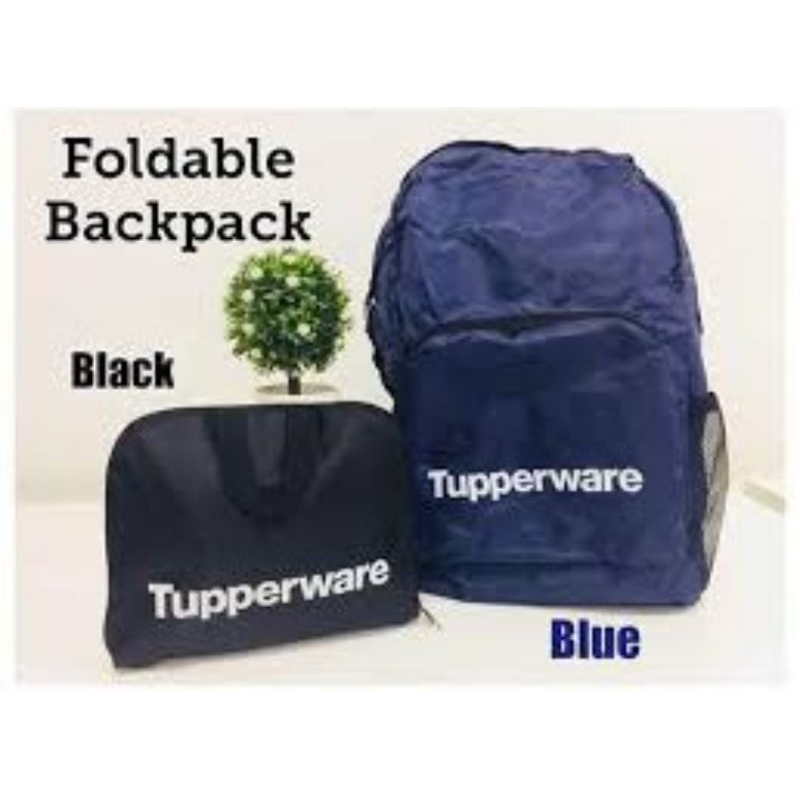 TUPPERWARE FOLDABLE BAGPACK (BLACK ONLY) | Shopee Malaysia