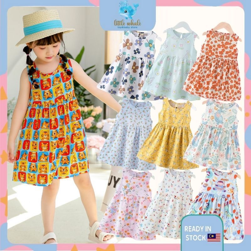 🐳Baby Girl Dress Gaun Budak Perempuan M'sia ready stock Children's Baby ...