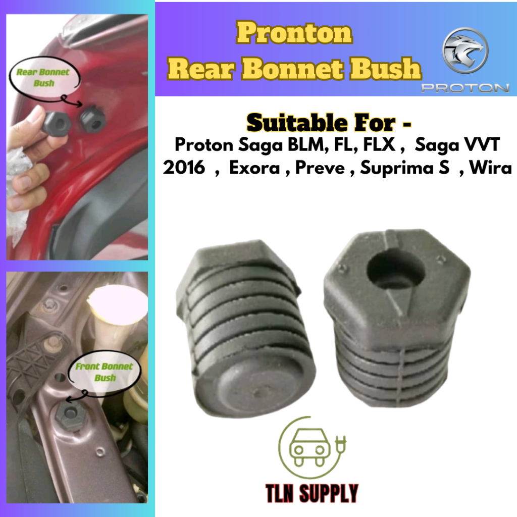 Proton Bonnet Bush Front Rear Rubber Getah Bush Bonet Depan Belakang ...