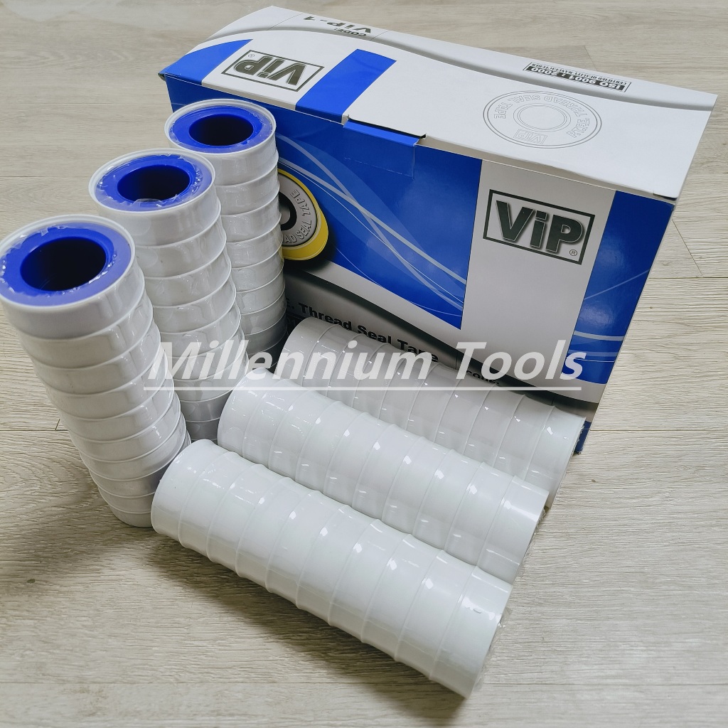 MTOOLS P.T.F.E 12mm Thread Seal Tape ViP-1 (1Roll 10 Unit) | Shopee ...