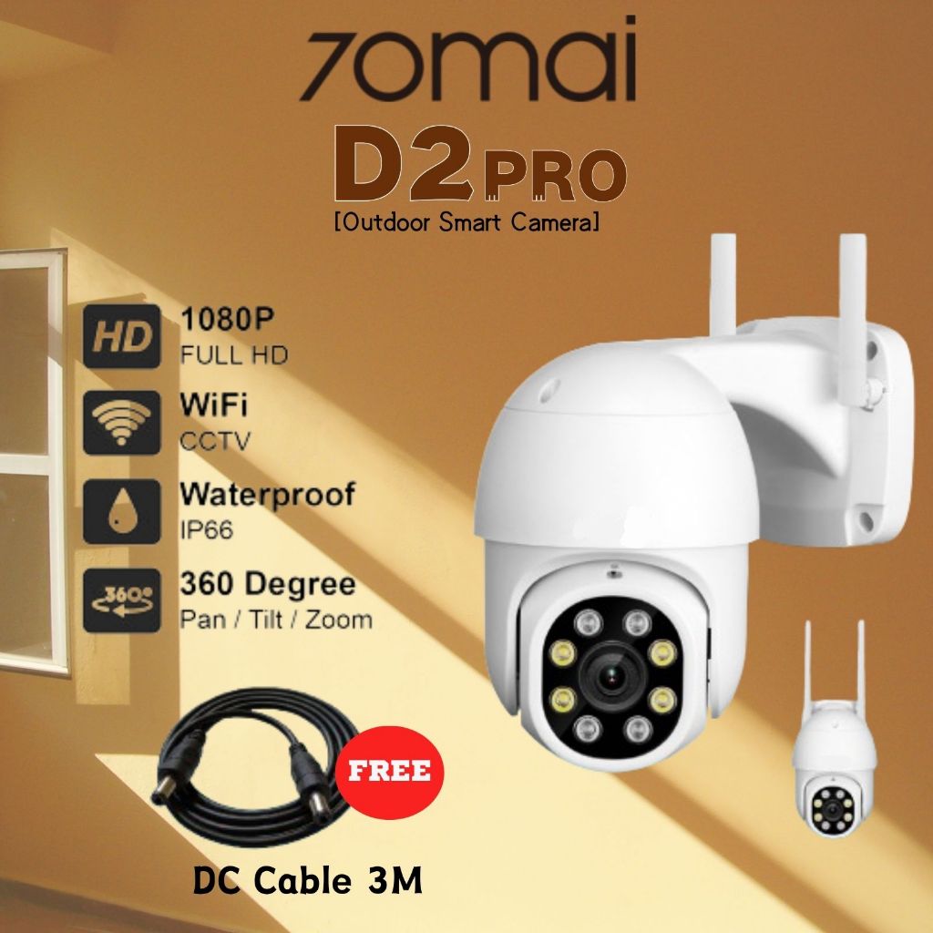 Smart Camera D2Pro support flat & inverted mounting 4MP 2.4GHz WI-FI ...