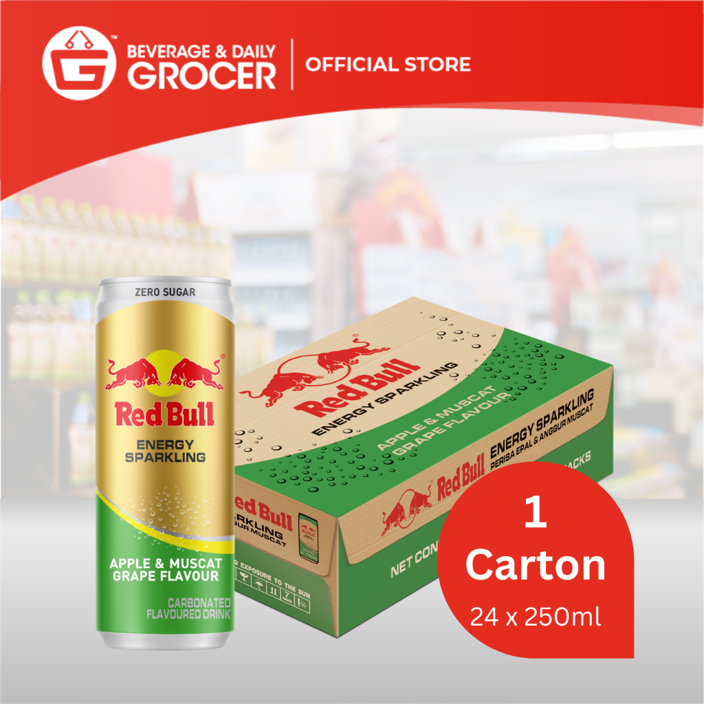 Red Bull Energy Sparkling Apple Muscat Grape (24x250ml) 1 Carton ...