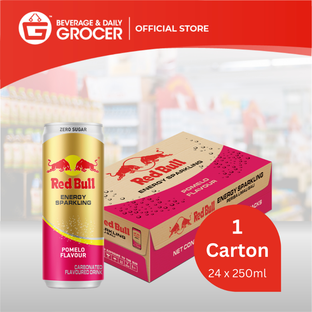 [Buy 1 Free 1 Carton] Red Bull Energy Sparkling Pomelo (24x250ml) 1 Carton [Exp Date: Aug25 ...