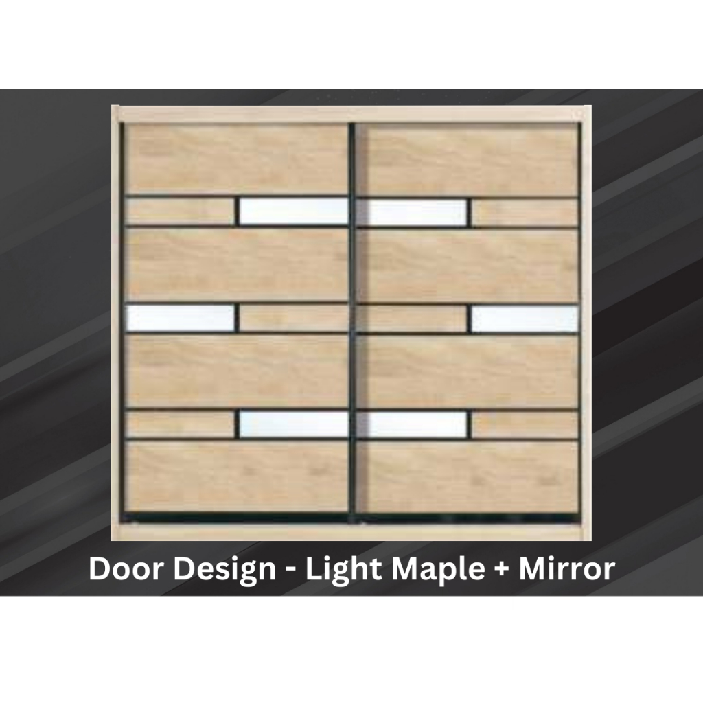 MIXBOX VIVO95 Wardrobe+Top Width 5ft & 6ft & 8ft & 9ft x Height 8ft / Customize Door ...