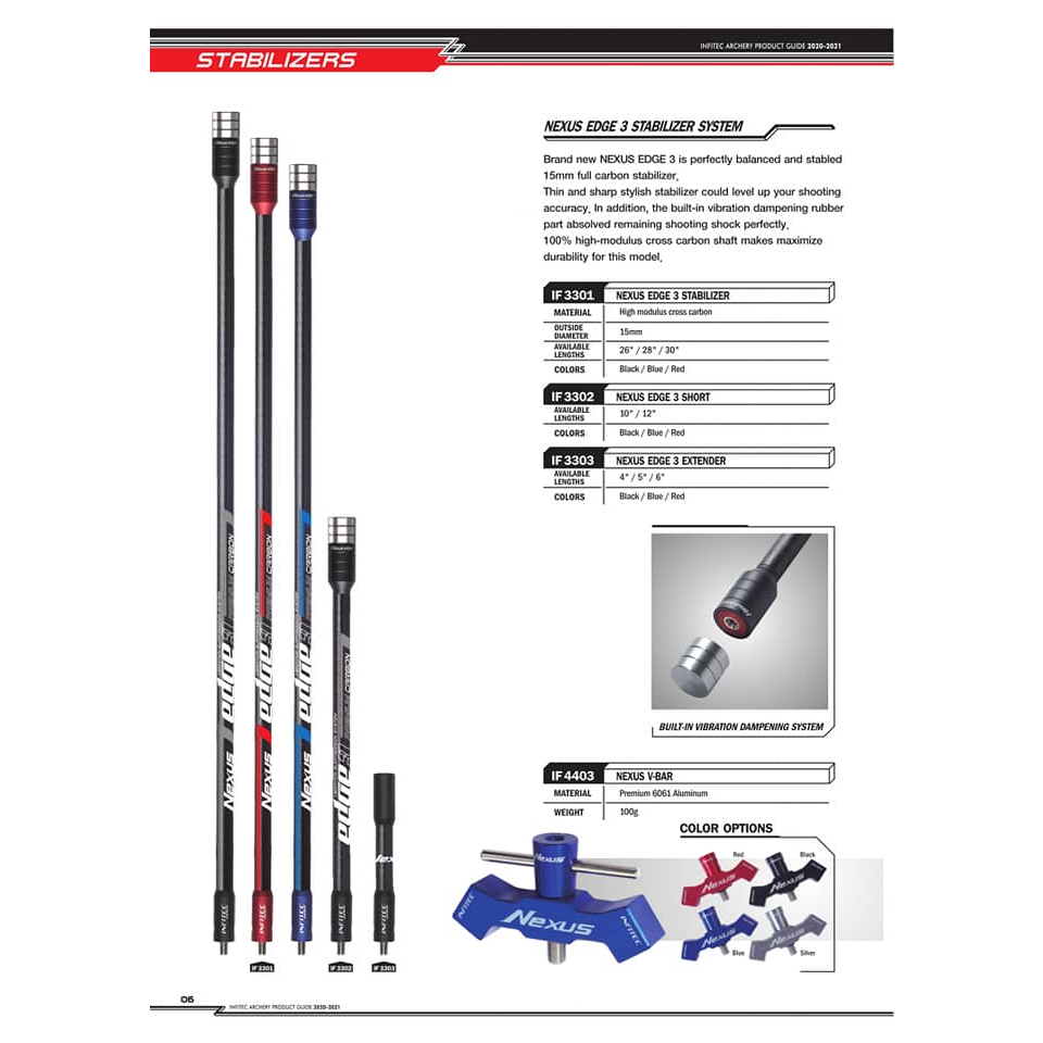 INFITEC NEXUS EDGE 3 CARBON STABILIZER FOR RECURVE ARCHERY | Shopee ...