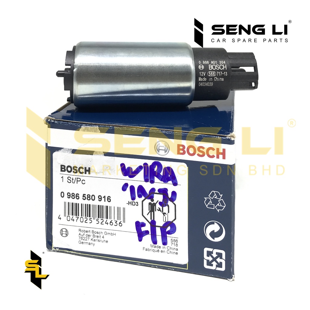 100% ORIGINAL BOSCH PROTON WIRA INJECTION FUEL PUMP-986580916 | Shopee ...