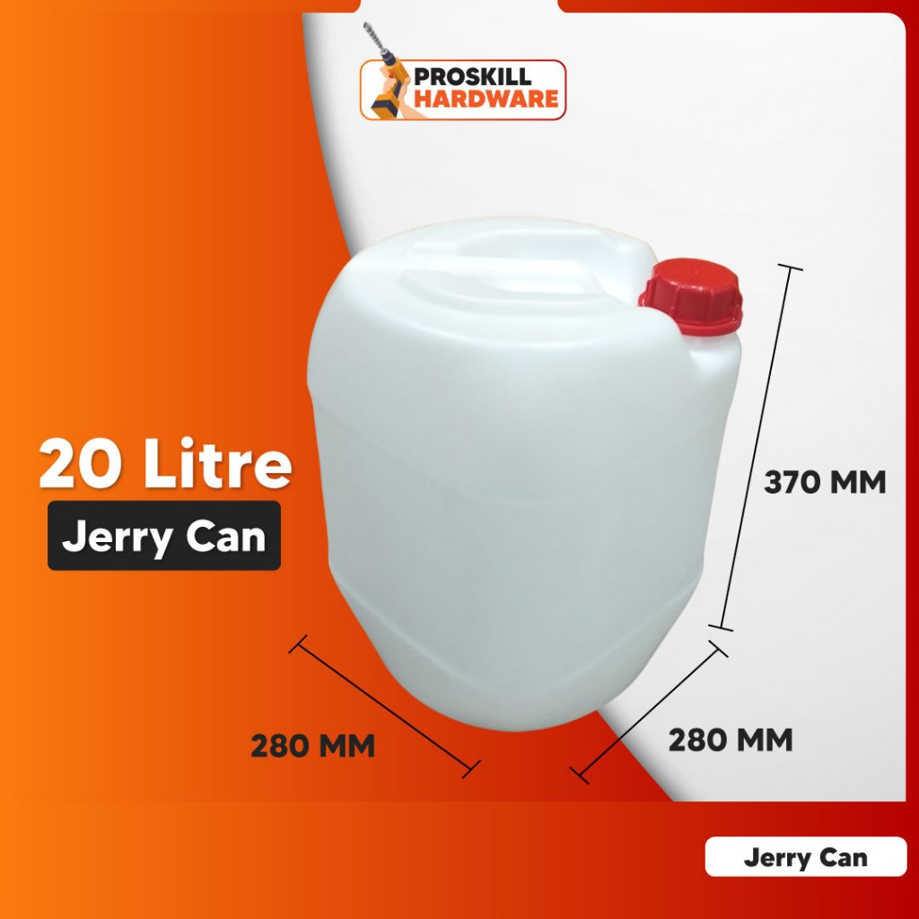 PROSKILL HARDWARE NEW 20L HDPE Bottle Tong Air Jerry Can Jerry Can Bottle 20 Litre Container ...