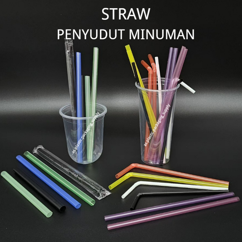 Flexible Straw / Boba Giant Straw / Hygiene Disposable Drinking Straw ...