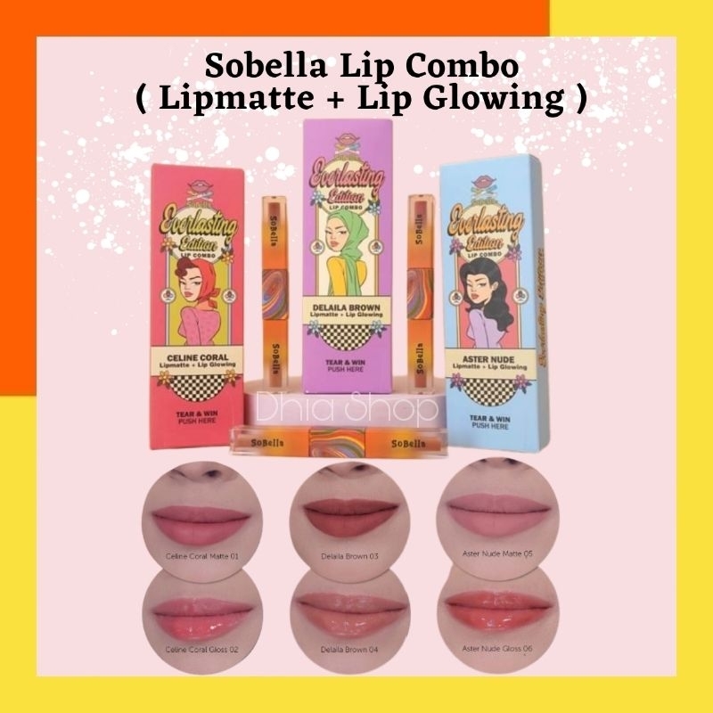 Sobella Lip Combo Everlasting Edition 2 in 1 Lipmatte And Lip Glowing ...