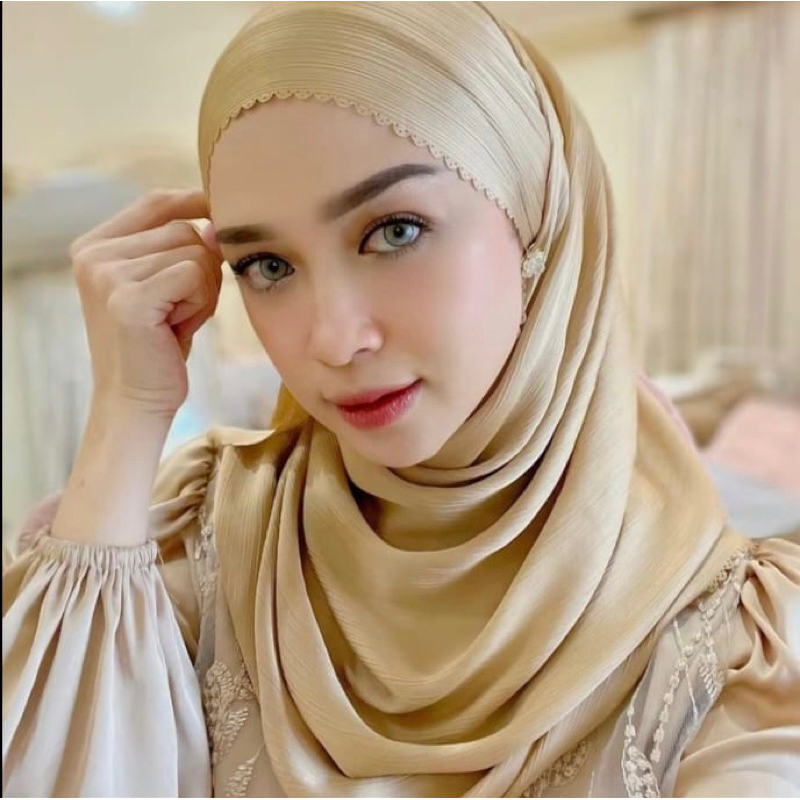TUDUNG SHAWL SHIMMER MUNA LASER CUT | Shopee Malaysia