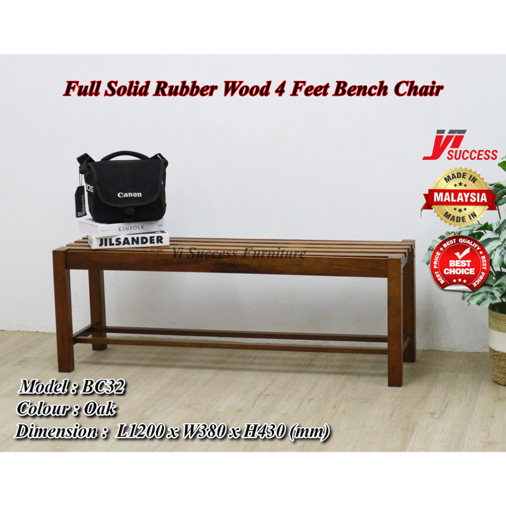 Yi Success Narvik Wooden Bench Chair / 4ft Bench Chair / Kerusi Panjang ...