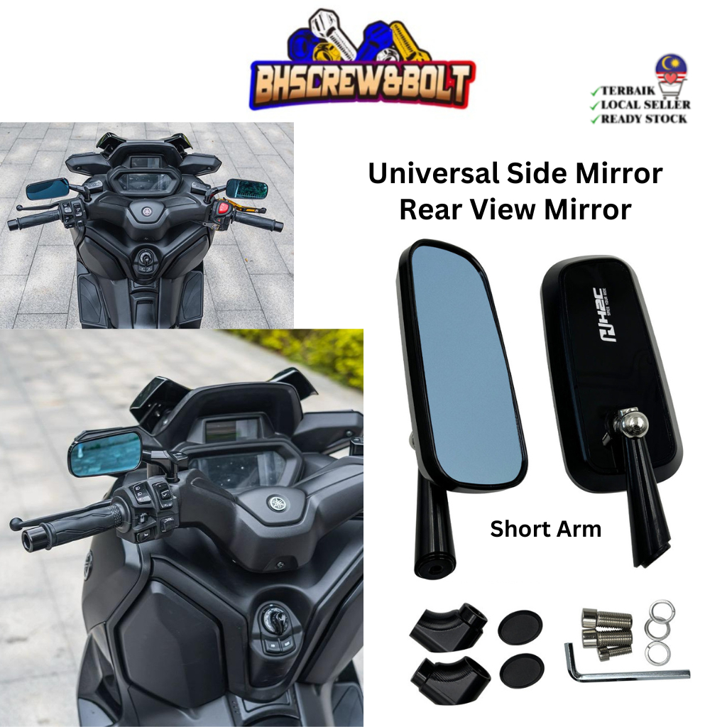 H2C Side Mirror H2C Mirror Universal Mirror Y15 XMAX NVX NMAX ADV LC135 ...