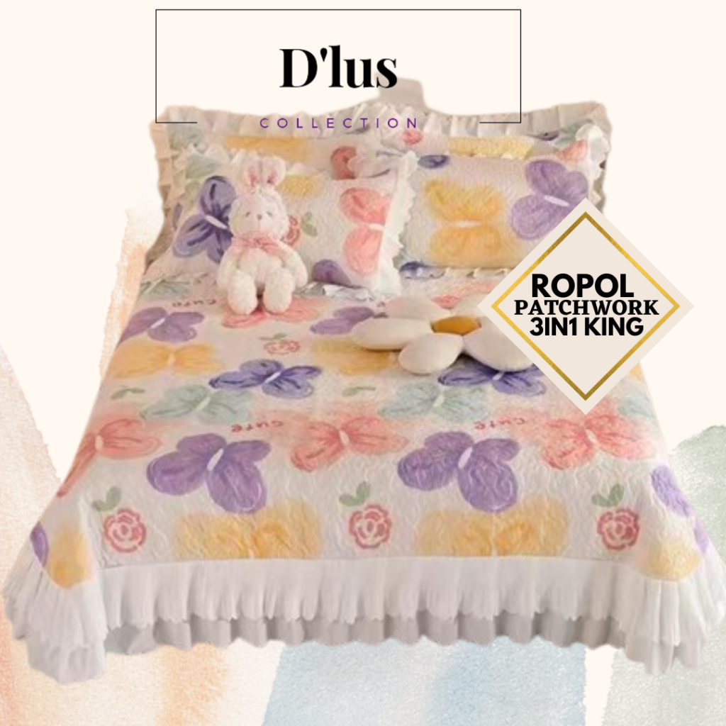 CADAR ROPOL PATCHWORK 3 IN 1 SUPERKING SIZE READY STOCK | Shopee Malaysia