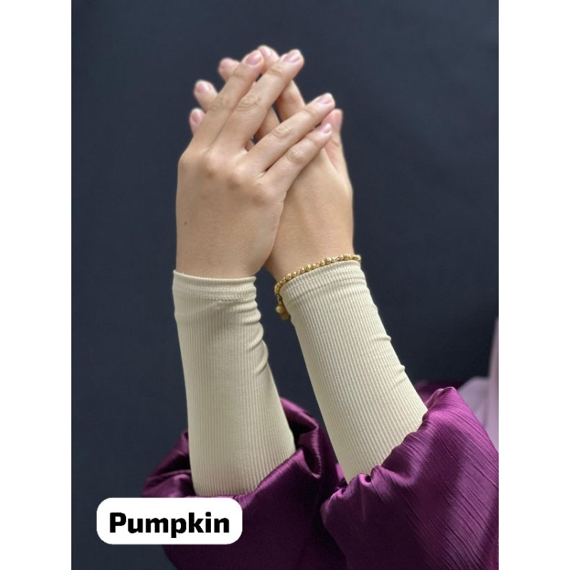XS-L cotton ribbed handsock panjang plain simple sejuk feloles inner ...