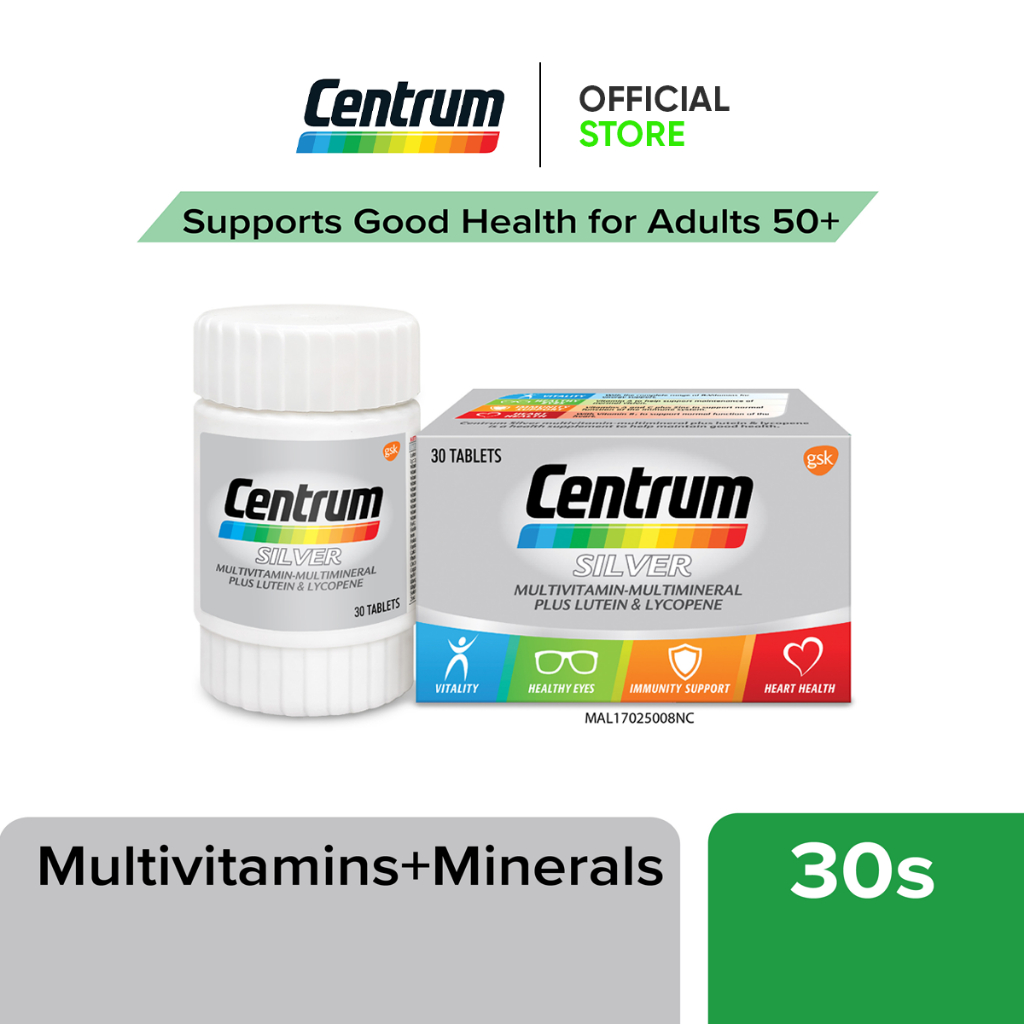 Centrum Silver Multivitamin-Multimineral Plus Lutein for Healthy Eyes ...