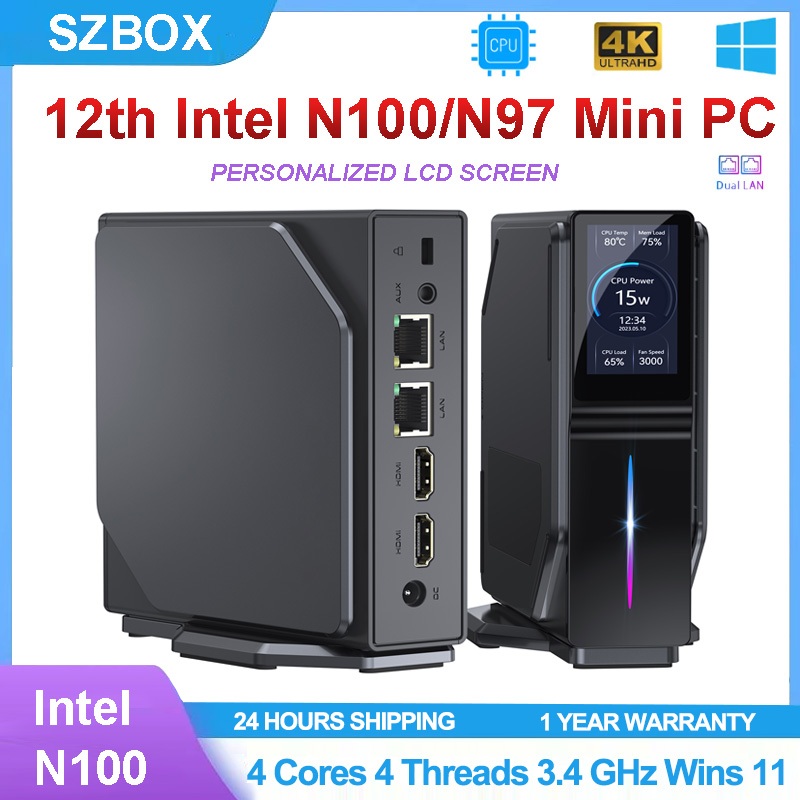 SZBOX S1 Mini PC Intel Alder Lake N100 N97 Wins 11 DDR4 32GB 500GB SSD ...